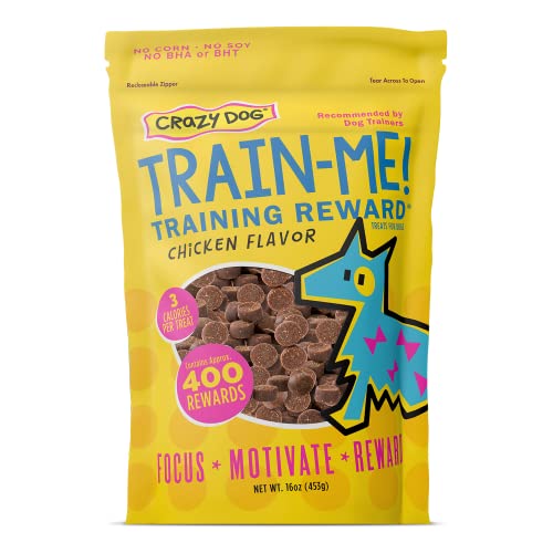 Crazy Dog Train-Me! Training Reward Dog Treats 16 Oz.,Chicken Regular