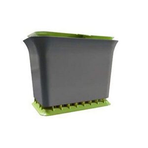 full circle fresh air odor-free kitchen compost bin, green slate