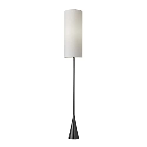 Adesso 4029-01 Bella Floor Lamp, 74 in, 100W Incandescent, Black Nickel, 1 Tall Light