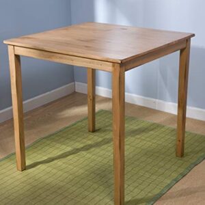 Target Marketing Systems Counter Height Belfast Table with Apron Trimmed Edges and Shaker Shaped Legs, Rustic Oak