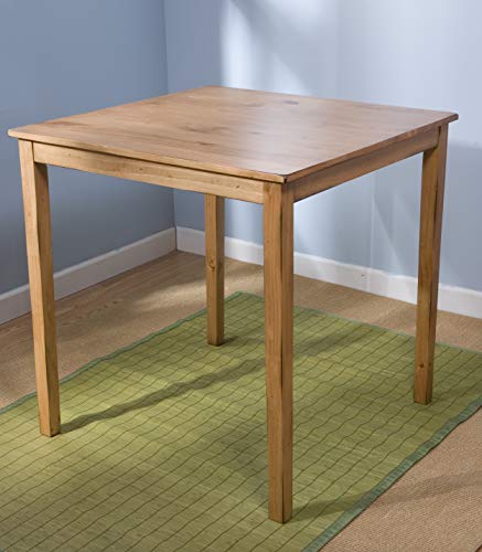 Target Marketing Systems Counter Height Belfast Table with Apron Trimmed Edges and Shaker Shaped Legs, Rustic Oak