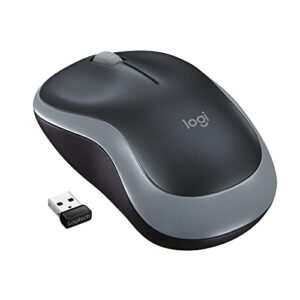 logitech m185 wireless mouse, 2.4ghz with usb mini receiver, 12-month battery life, 1000 dpi optical tracking, ambidextrous pc/mac/laptop - swift gray