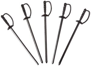 royal 3.25 inch black plastic sword picks, package of 1000