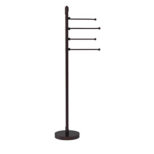 Allied Brass SH-84-ABZ Soho Collection Free 4 Pivoting Swing Arm Towel Stand, Antique Bronze