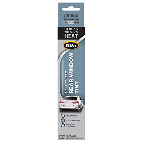 Gila® Heat Shield 20% VLT Automotive Window Tint DIY Heat Control Glare Control Privacy (6in x 26in Strips)