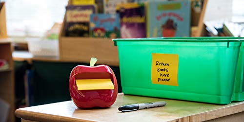 Post-it Pop-up Notes Dispenser, Apple-Shaped Dispenser and Post-it Super Sticky Pop-up Notes, 3x3 in, 1 Pad/Pack (APL-330)