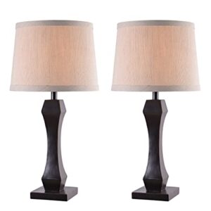 Kenroy Home 32121ORB Gemini 2 Pack Table Lamp Sets, Oil Rubbed Bronze