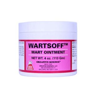 Creative Science Wartsoff Wart Removal Ointment | 4 oz | Easily and Painlessly Remove Warts from Dogs, Cattle, Horses, and Goats