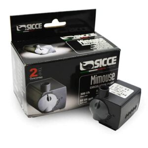 sicce mi mouse compact aquarium pump, 82 gph, for submerged use in freshwater and saltwater