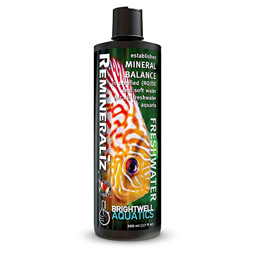 Brightwell Aquatics Remineraliz - Adds Minerals to Distilled, Deionized, or Reverse Osmosis Water for Freshwater Aquarium Use 500-ml