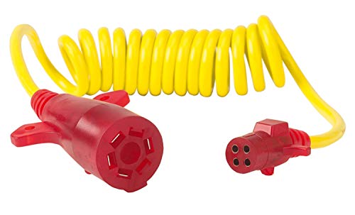 Hopkins Towing Solutions 47043 Endurance Flex-Coil Nite-Glow 7 Blade to 4 Round Adapter Kit Red & Yellow, 15 Inch