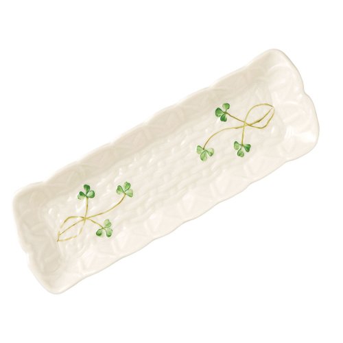 Belleek 2083 Shamrock Mint Tray