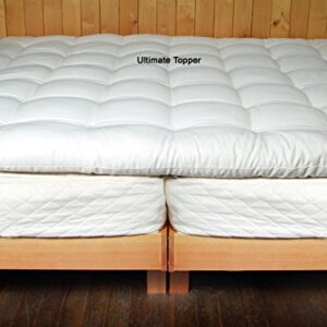 Holy Lamb Organics Quilted Ultimate Wool Mattress Topper - TWIN