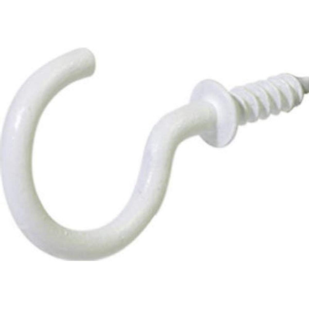 The Hillman Group 122322 Cup Hook, 1-1/4-Inch, White (Pack of 2)