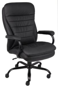 boss office products heavy duty double plush caressoftplus chair-400 lbs, black