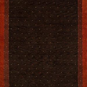 Momeni Rugs Desert Gabbeh Collection, 100% Wool Hand Knotted Contemporary Area Rug, 2' x 3', Brown