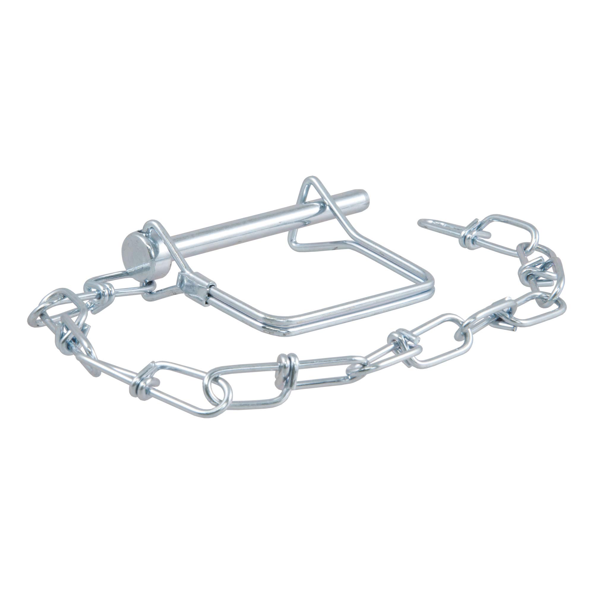 CURT 25013 Trailer Coupler Pin with 12-Inch Chain, 1/4-Inch Diameter x 2-3/4-Inch Long, CLEAR ZINC