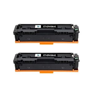 Cool Toner Compatible Toner Cartridge Replacement for HP 410A CF410A 410X CF410X for HP Color Pro MFP M477fdw M477fnw M452dn M477fdn M452nw M452dw M452 M477 Printer Toner Ink (Black, 2-Pack)