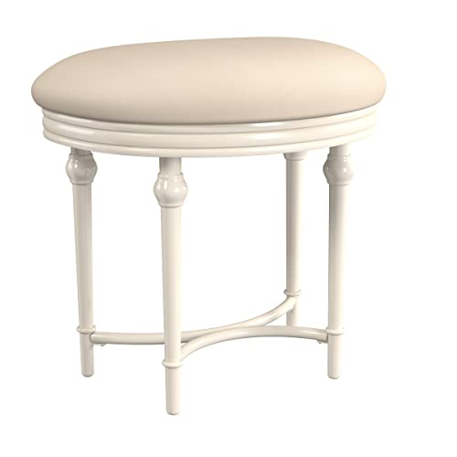 Hillsdale Furniutre Cape May Vanity Stool, Matte White