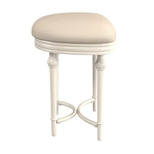 Hillsdale Furniutre Cape May Vanity Stool, Matte White