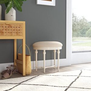 Hillsdale Furniutre Cape May Vanity Stool, Matte White