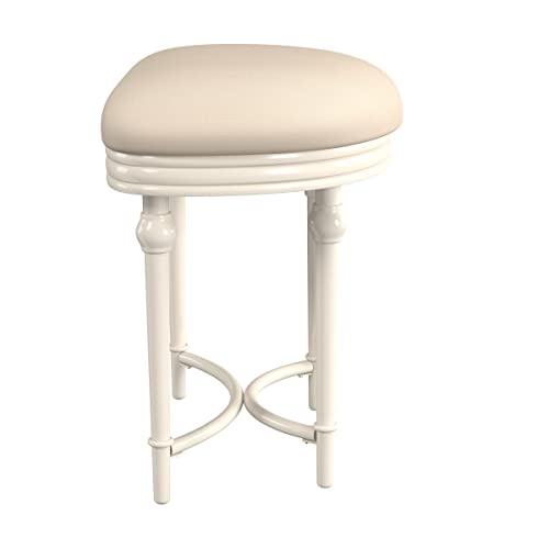 Hillsdale Furniutre Cape May Vanity Stool, Matte White