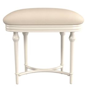 Hillsdale Furniutre Cape May Vanity Stool, Matte White