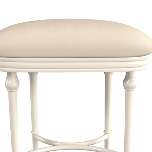 Hillsdale Furniutre Cape May Vanity Stool, Matte White