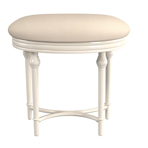 Hillsdale Furniutre Cape May Vanity Stool, Matte White