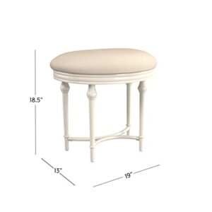 Hillsdale Furniutre Cape May Vanity Stool, Matte White