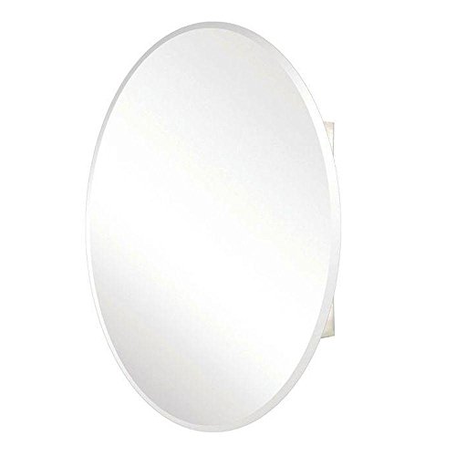 Pegasus SP4583 36-Inch by 24-Inch Surface or Recessed Mount Oval Beveled Mirror Medicine Cabinet, Clear