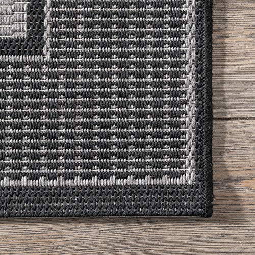 nuLOOM Gris Contemporary Indoor/Outdoor Area Rug, 5x8, Grey