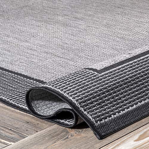 nuLOOM Gris Contemporary Indoor/Outdoor Area Rug, 5x8, Grey