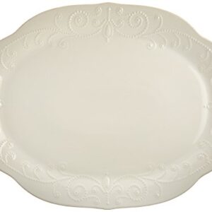 Lenox French Perle Oval Platter, White -