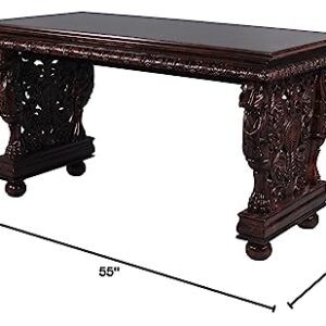 Design Toscano Effingham Gryphon Library Desk Dining Table, 55 Inch