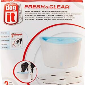 Dogit Replacement Drinking Water Fountain Filters, 3-Pack – Replacement Filters for Dogit Fresh & Clear Drinking Water Fountain and ZEUS H2EAU Elevated Dog and Cat Drinking Water Fountain