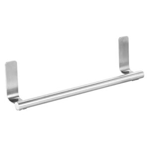 iDesign 82700 Forma Self-Adhesive Towel Bar Holder for Bathroom, Kitchen Walls, Cabinets, Above Counters, Set of 1, Brushed Stainless Steel