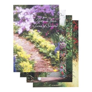 dayspring - sympathy - peaceful paths - 12 boxed cards, kjv (62988), multi