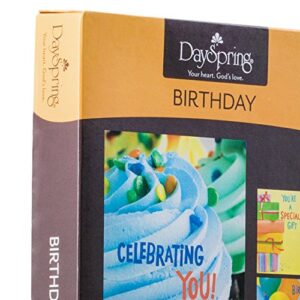 DaySpring - Inspirational Boxed Cards - Birthday - Cupcakes - 62991,Multi Color