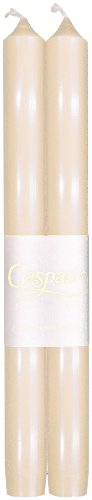 Caspari Straight Taper Candles in Ivory White - 2 Per Package