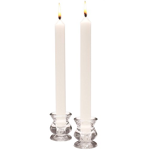 Caspari Straight Taper Candles in Ivory White - 2 Per Package