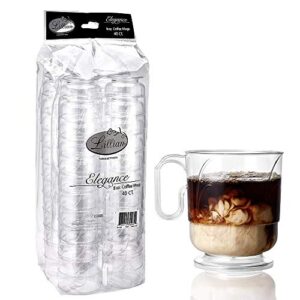 lillian signature collection 40 count elegance coffee mug, 8-ounce, clear