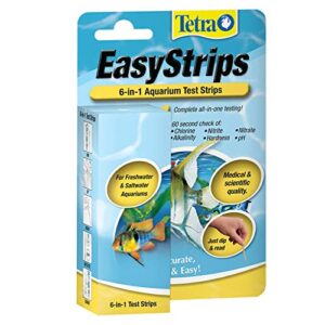 tetra easystrips 6-in-1 aquarium test strips, water testing (19542)