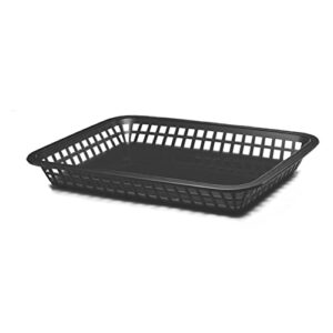 tablecraft 1079bk 11-3/4" black mas grande platter basket - pack of 12