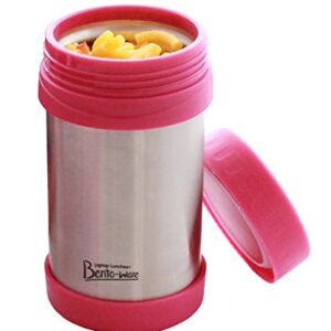 Laptop Lunches Bento-ware17oz Insulated Stainless Steel Lunch Jar, Pink Thermos - Holds Temp for up to 6 Hours