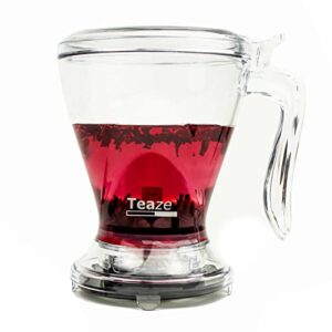 tea infuser for loose leaf tea, round, clear