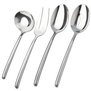 ginkgo international flight 4-piece stainless steel hostess serving set