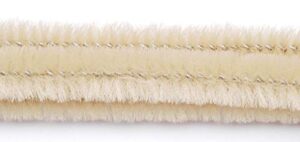 darice, beige chenille stems (100pc), perfect for craft projects – classic pipe cleaners are easy to bend to create shapes, objects-for kids, classrooms, home and more – 6mm x 12” l, 100 piece 12in