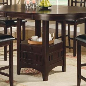 Coaster Counter Height Dining Table Extension Leaf, Dark Cappuccino Finish