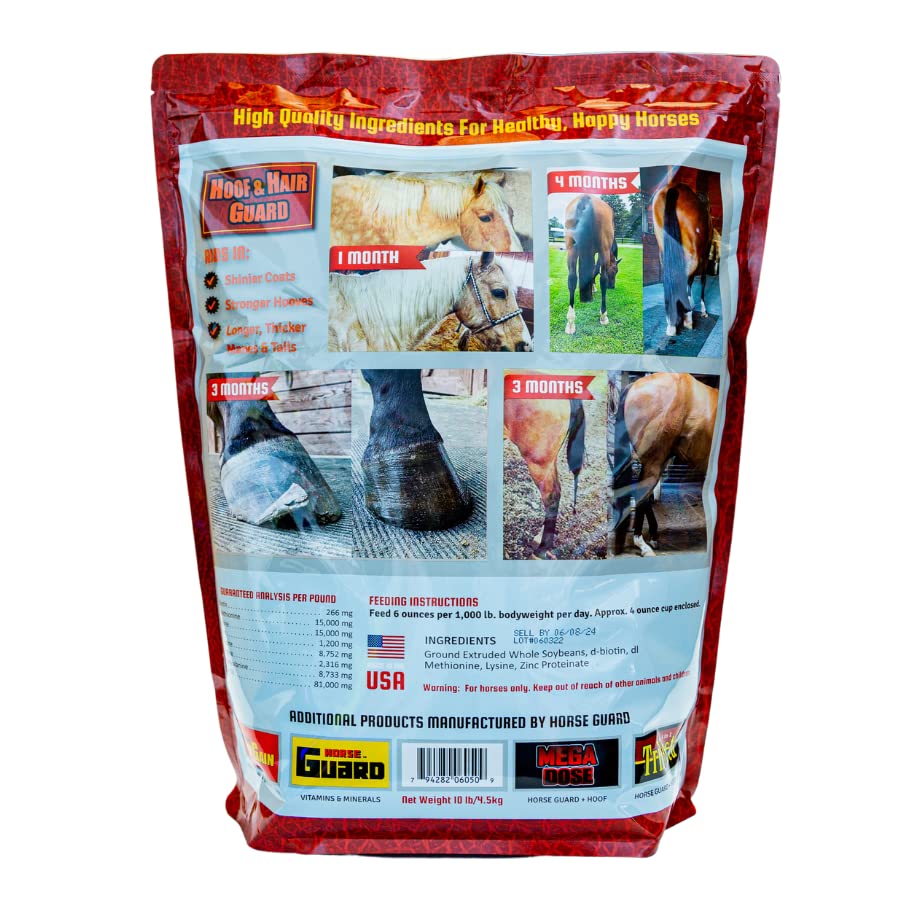 Hoof & Hair Guard 10 lb, Equine Hoof Strengthening & Coat Conditioning Supplement